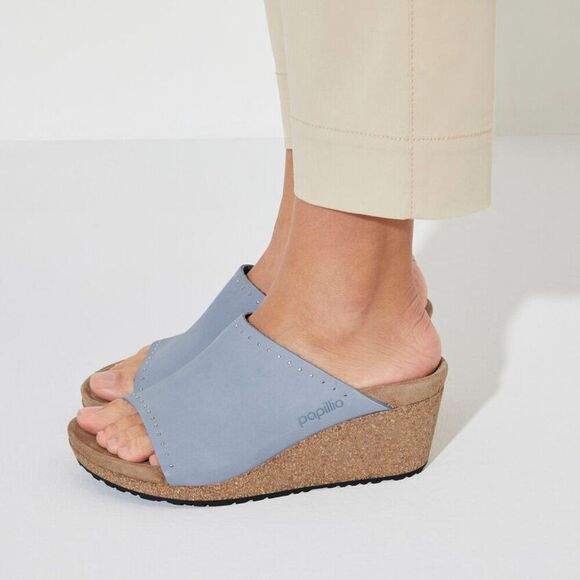 Papillio | Shoes | Papillio By Birkenstocknamica Slide In Dusty Blue ...
